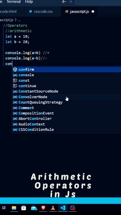 Arithmetic Operators In Javascript Use Of Arithmetic Operators In Coding Javascript Coding
