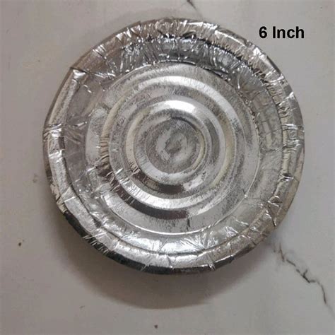 6inch Silver Foil Paper Plates At ₹ 28piece Silver Foil Paper Plates