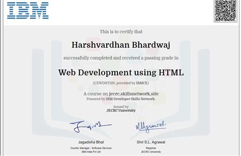 Harshvardhan Bhardwaj On Linkedin Webdevelopment Html Ibm