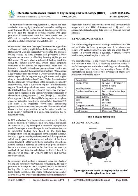 A Review Of Computational Fluid Dynamics Analysis Of Cylinder Head