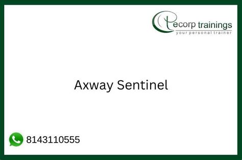 Axway Sentinel Training Hyderabad India Ecorp Trainings