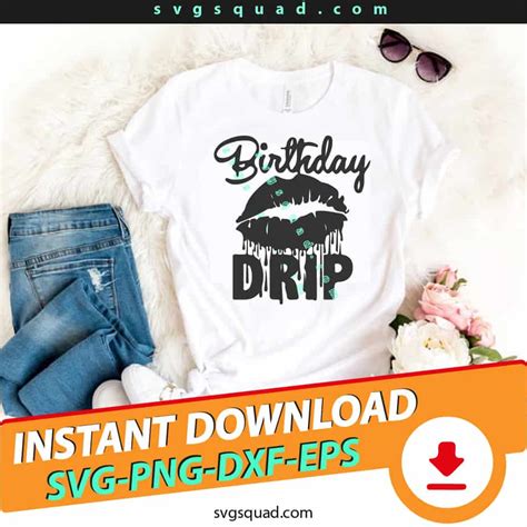 Birthday Drip Lips Svg Cut File Melanin Svg Afro Queen Birthday Shirt