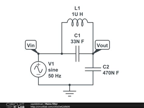 Mains Filter Circuitlab