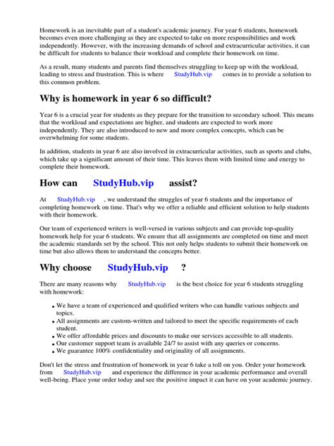 Instructions Homework Year 6 Pdf Homework Essays