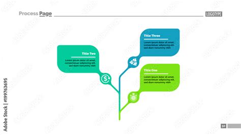 Three Leaves Tree Metaphor Process Chart Template For Presentati Stock