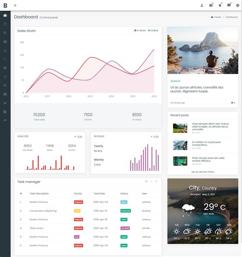 Dashboard Templates UI Bootstrap Admin Web App Templates Bonito Pro