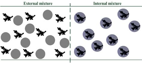 Schematic Image Of The Two Mixing States Of Soot Aerosols Left