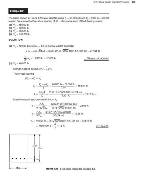 Calculation Notebook With 5 Examples For The Design Of Shear Stirrups
