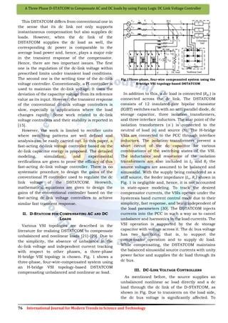 A Three Phase D STATCOM To Compensate AC And DC Loads By Using Fuzzy Logic DC Link Voltage