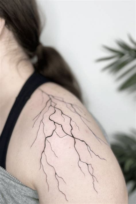 Lightning Bolt Shoulder Tattoo
