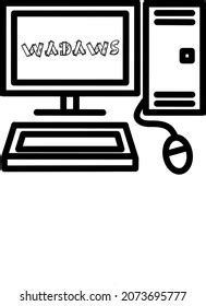 Icon Computer Complete Keyboard Cpu Mouse Stock Vector Royalty Free Shutterstock