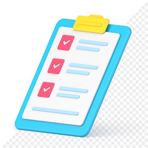 Premium PSD Checklist 3d Icon
