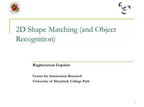 PPT D Shape Matching And Object Recognition PowerPoint Presentation ID