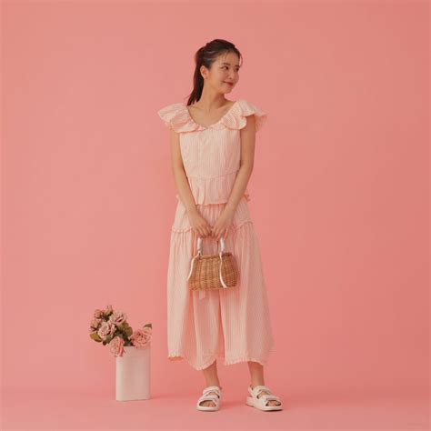 Stripe Frill Set Maison Marble