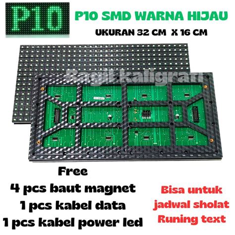 Jual Modul Panel Led P10 Hijau Single Color Panel Led P10 Smd Hijau Single Color Shopee