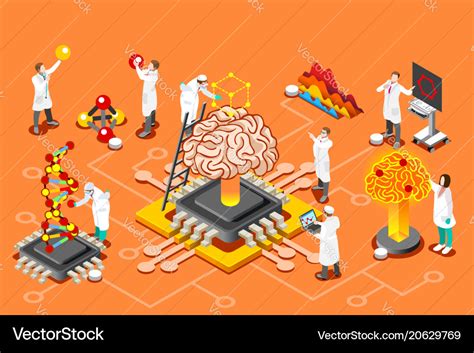 Artificial Intelligence Isometric Images Vector Image
