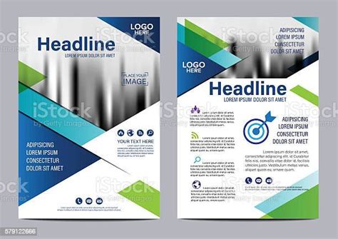 블루 브로셔 레이아웃 디자인 템플릿 연례 보고서 플라이어 일러스트 벡터 0명에 대한 스톡 벡터 아트 및 기타 이미지 0명 2차 도형 기업 재무와 산업 Istock
