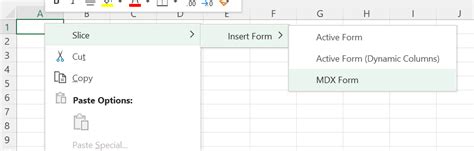 building a mdx form in slice