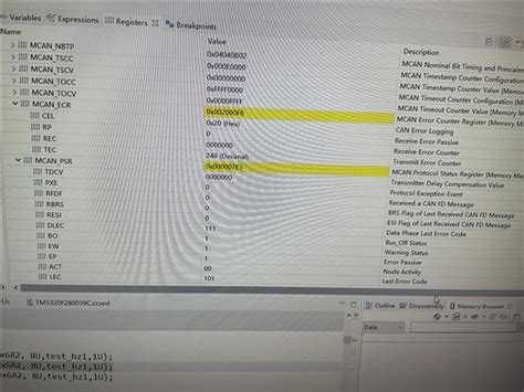 Tms320f280039c Mcan模块的bus Off问题咨询 C2000™︎ 微控制器论坛 C2000 微控制器 E2e™ 设计支持