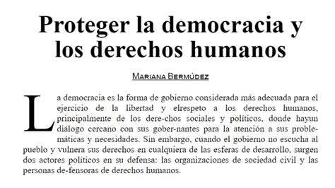 Proteger La Democracia Y Los Derechos Humanos Sistema Integral De