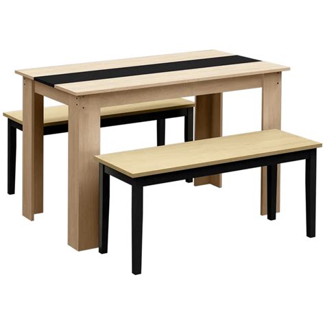 Homcom Ensemble Banc Et Table à Manger Design Moderne Grand Plateau