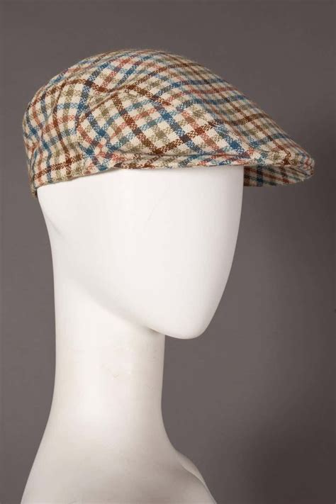 Hermes Tweed Flat Cap Circa 1970s
