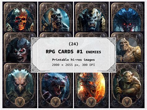 24 Rpg Enemies Cards Printable Hi Res Images Digital Download Set 1 Vol 3 Etsy 24 Rpg Enemies Cards Printable Hi Res Images Digital Download Set 1 Vol 3 Etsy