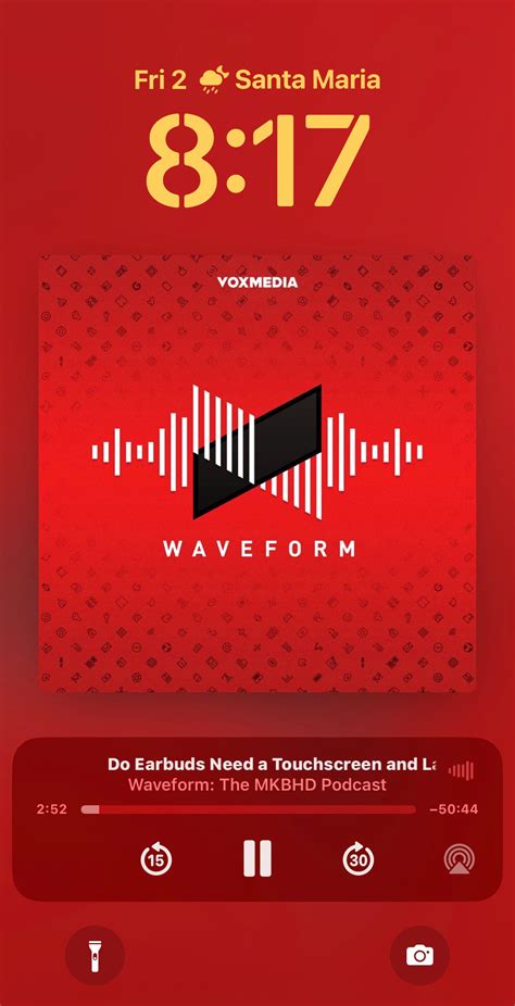 Ios 16 Lockscreen When Playing The Waveform Podcast Is So Nice To Look At Rmkbhd
