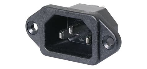 C14 Male Socket Chassis Mount 10a Iec