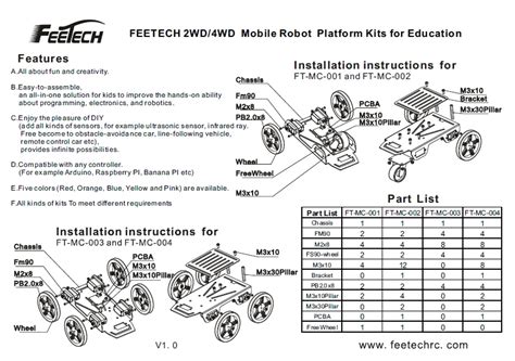 4wd 드라이브 전자 스마트 Rc 자동차 로봇 섀시 키트