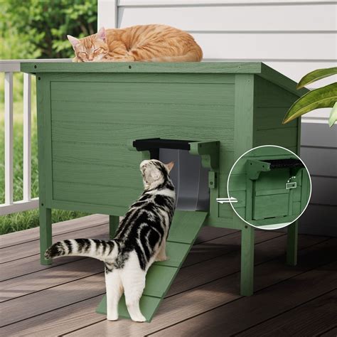 Outdoor Cat House Insulated For Multiple Cats Weatherproof Large