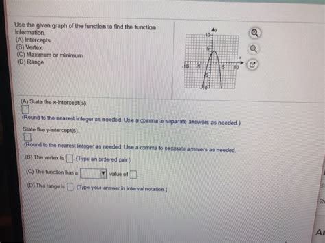 Solved Use The Given Graph Of The Function To Find The Chegg