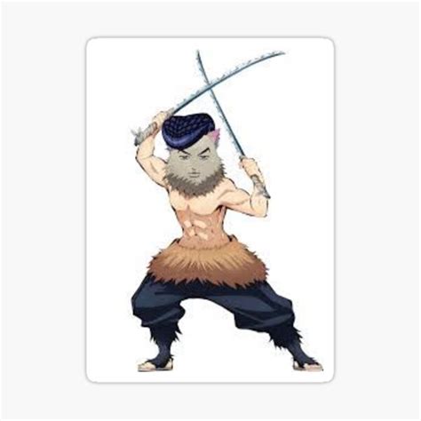 Cursed Inosuke Sticker For Sale By Mentaljazzhands Redbubble