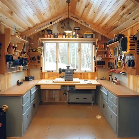 57 Garage Workshop Layout Designs Work Benches Wall Shelves And
