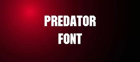 Predator Font Free Download