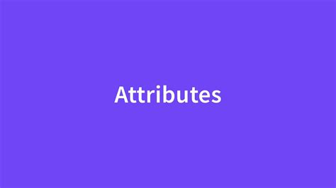 Attributes Youtube