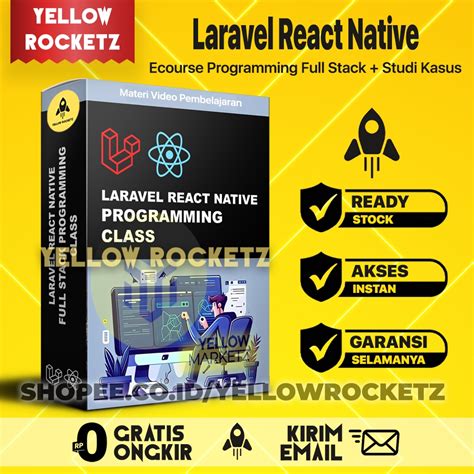 Jual BELAJAR LARAVEL REACT NATIVE PROGRAMMING Mahir Jadi Programmer