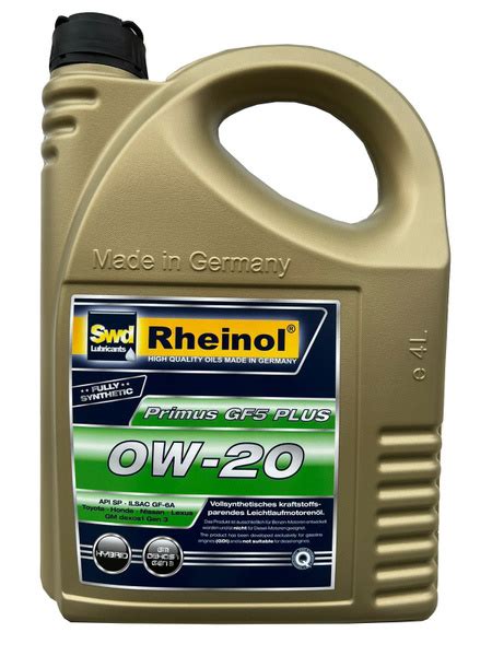 Масло моторное SWD Rheinol Primus GF5 Plus 0W-20 Синтетическое - купить ...