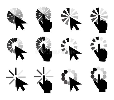 Pointer Cursors Icons Mouse Hand Arrow Stock Vector Illustration Of Finger Icon 158315197