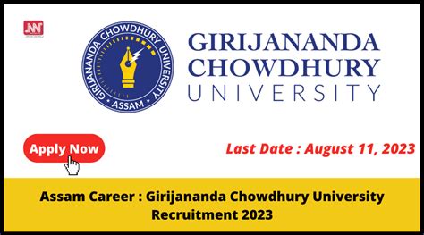 Assam Career Girijananda Chowdhury University Recruitment 2023