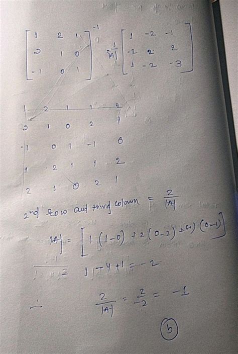 35 the element of second rwo and thirdncolumn in the inverse of