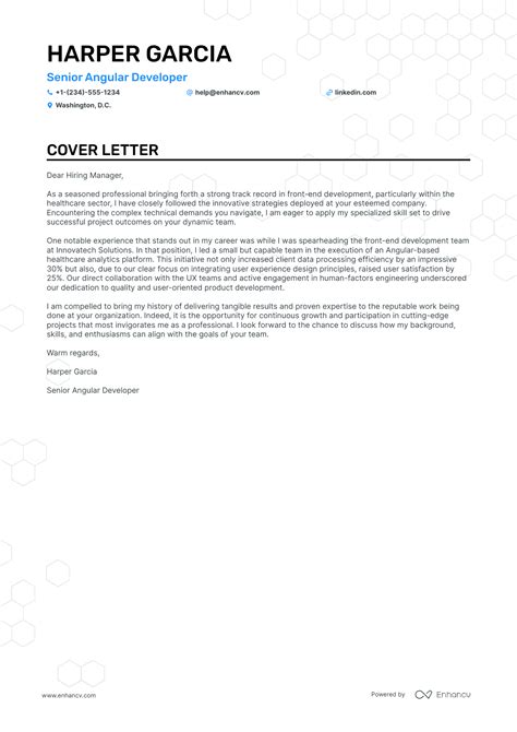1 Professional Angular Developer Cover Letter Examples And Template For 2025 Enhancv