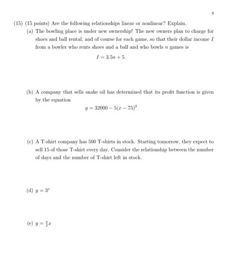 Solved Points Are The Following Relationships Chegg Com