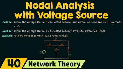 Nodal Analysis With Voltage Source Youtube