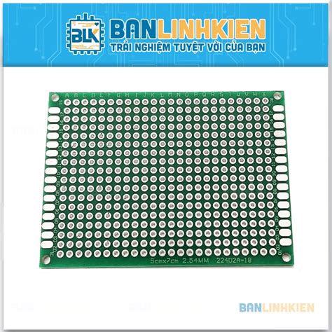 Pcb Đục Lỗ 5x7cm 2 Lớp Phíp Thủy Tinh