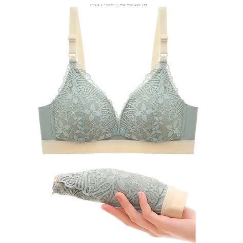 Badu Bg Сутиен за бременни Предна катарама Дантелени сутиени за кърмачки Безшевни дрехи за