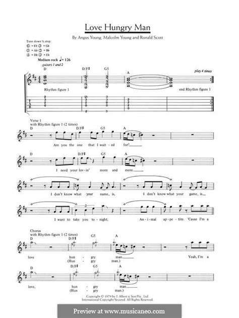Love Hungry Man Acdc By A Young B Scott M Young On Musicaneo