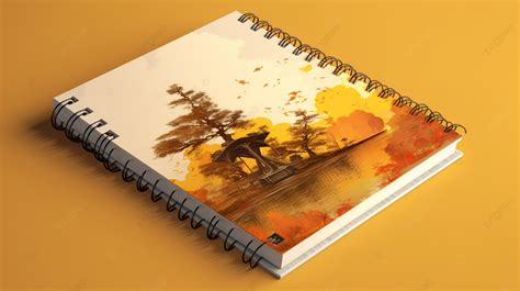 노트북 커버의 3d 렌더링 모형 빈 책 일기장 사본 배경 일러스트 및 사진 무료 다운로드 Pngtree