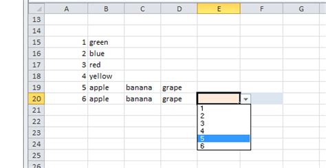 Excel Defined Name List In Index Dropdown Stack Overflow