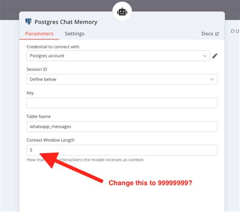 Working Perfect With Window Buffer Memory But Not With Postgre Chat
